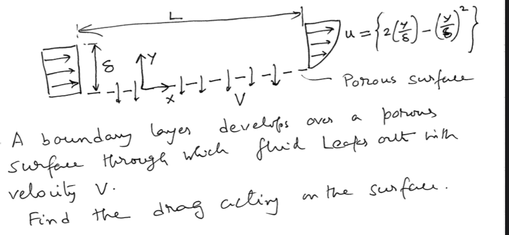Solved A boundary layes develofs over a porousswrface | Chegg.com