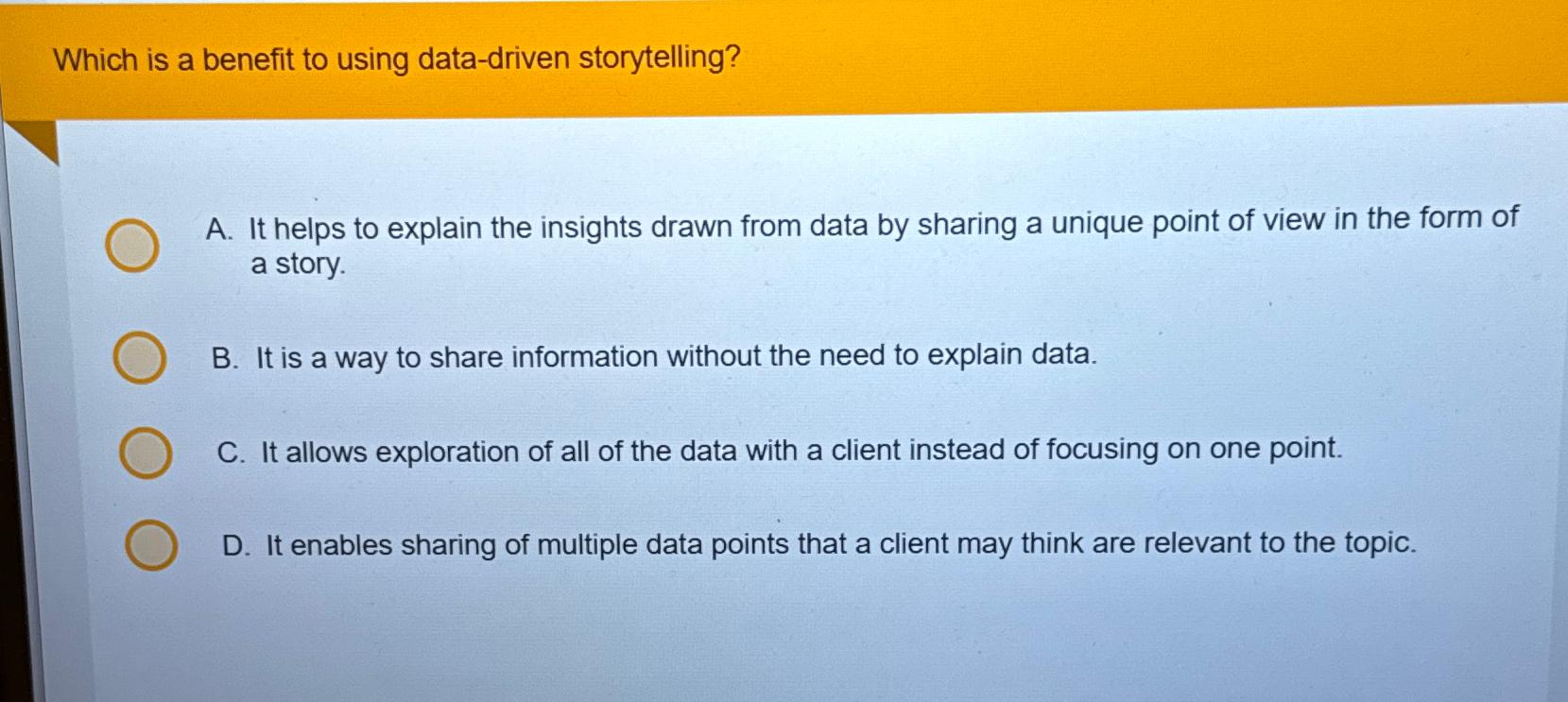 Solved Which is a benefit to using data-driven | Chegg.com