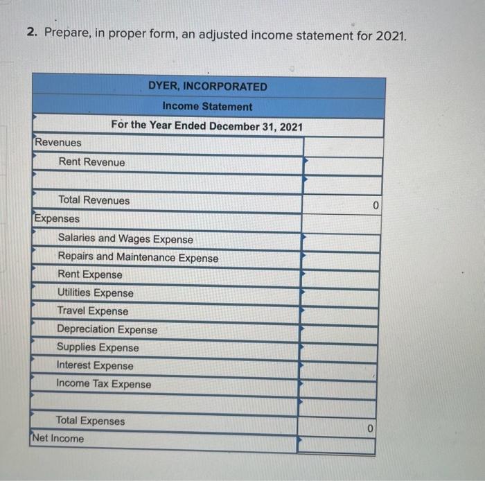 Solved 2. Prepare, in proper form, an adjusted income | Chegg.com
