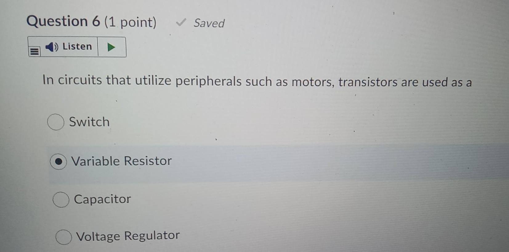 Solved Question 5 (1 point) Saved Listen a A circuit of | Chegg.com Solved Question 5 (1 point) Saved Listen a A circuit of | Chegg.com