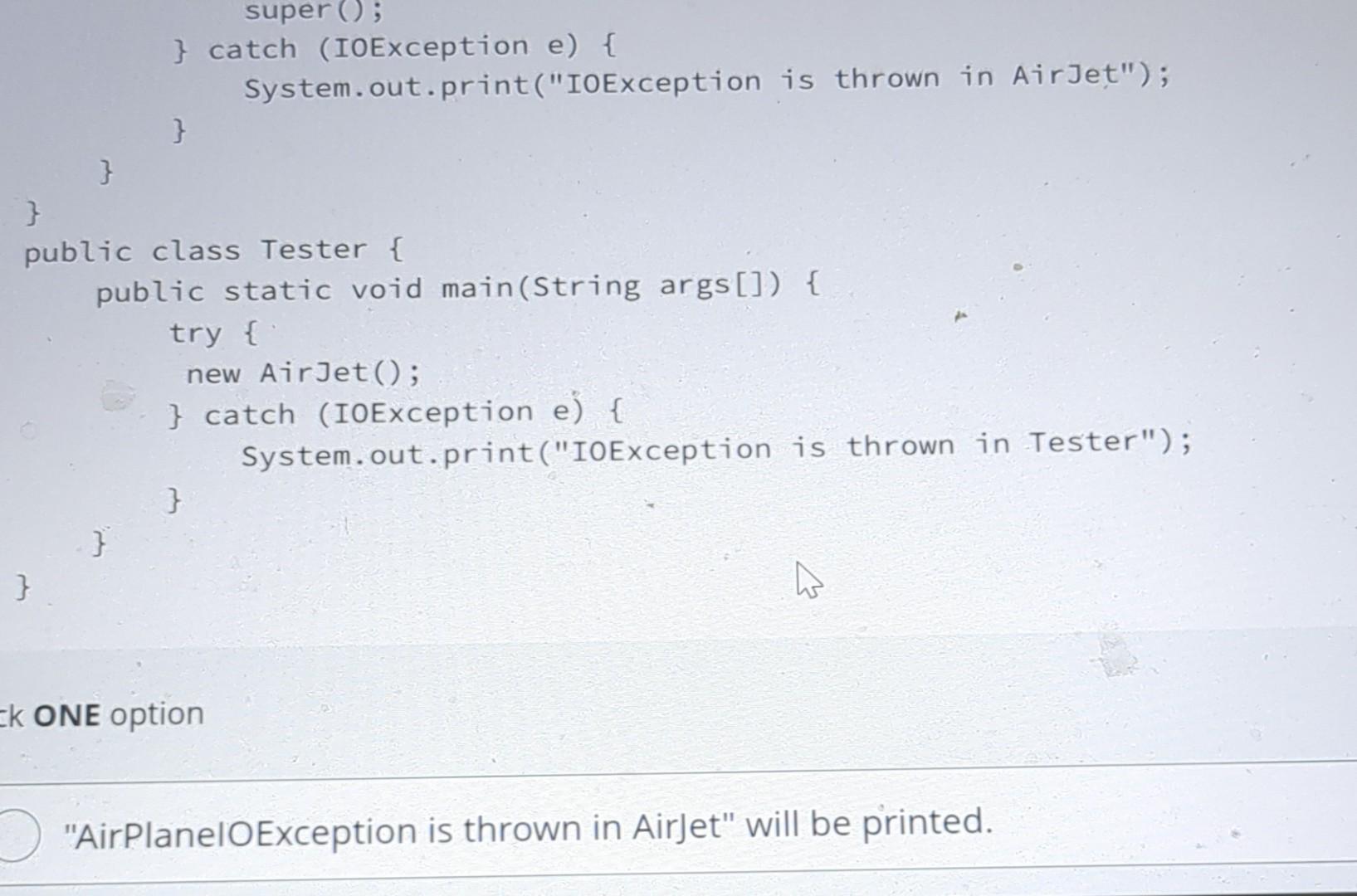 Solved What should be the output of the following code? | Chegg.com