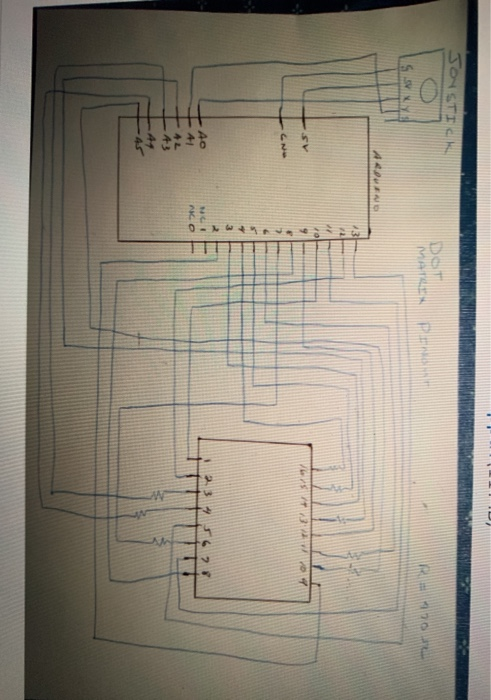 1. Project Description: Connect the 8x8 dot matrix | Chegg.com