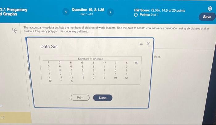 Solved The accompanying data set lists the mumbers of | Chegg.com