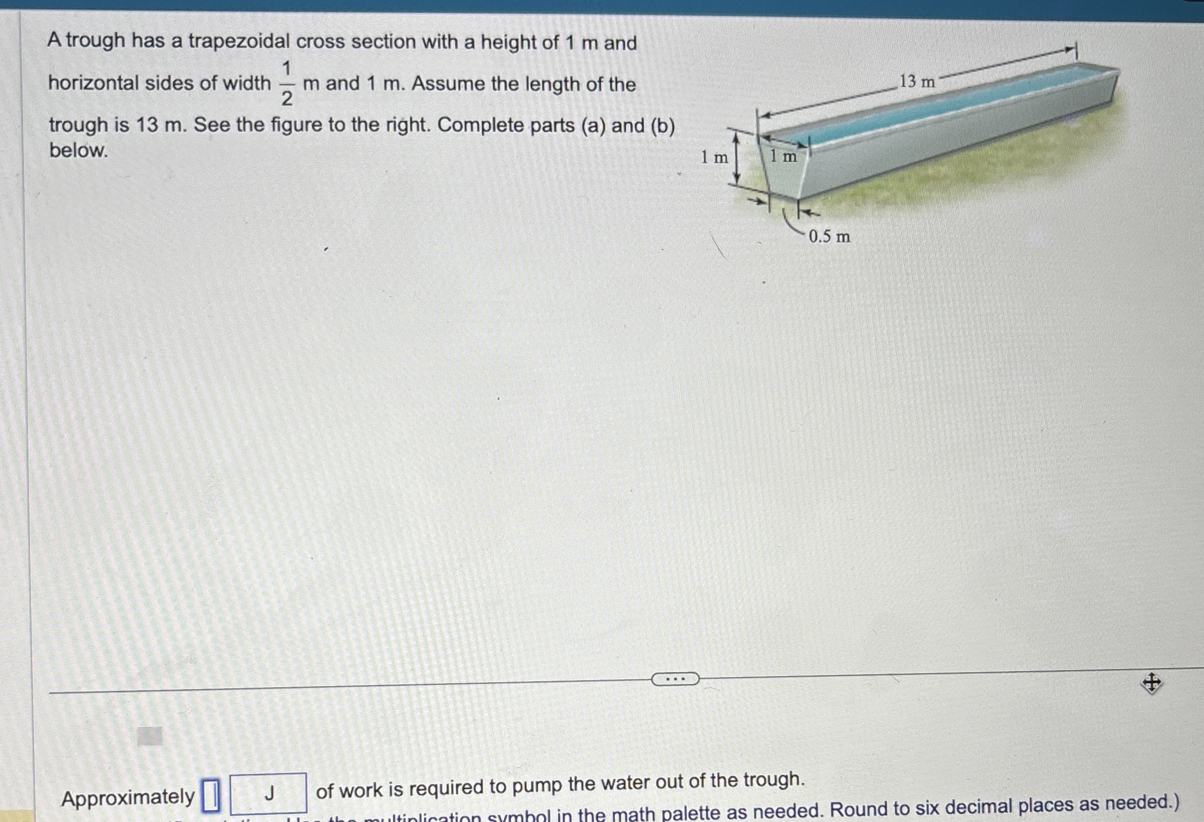 Solved A trough has a trapezoidal cross section with a | Chegg.com