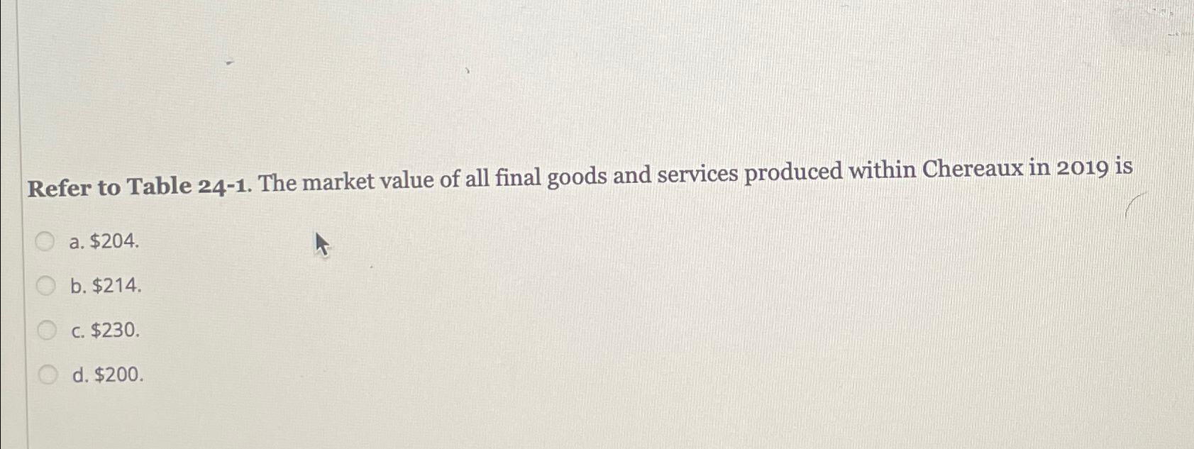 Solved Refer to Table 24-1. ﻿The market value of all final | Chegg.com