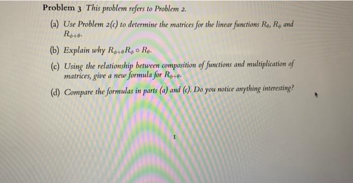 Problem 3 This problem refers to Problem 2. (a) Use | Chegg.com