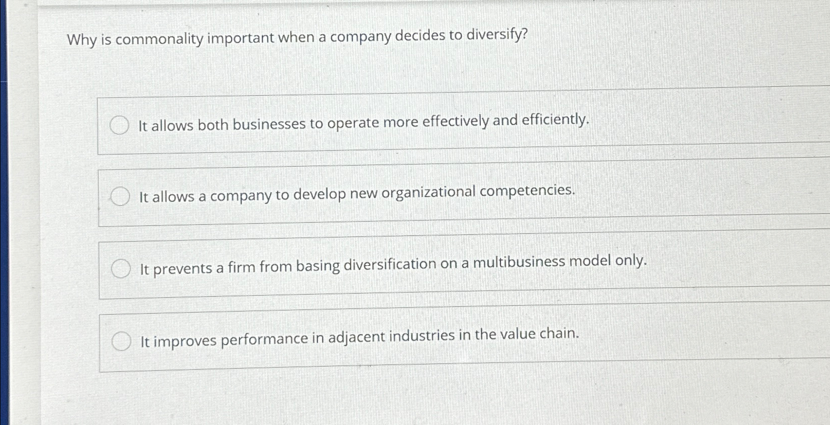 Solved Why is commonality important when a company decides | Chegg.com