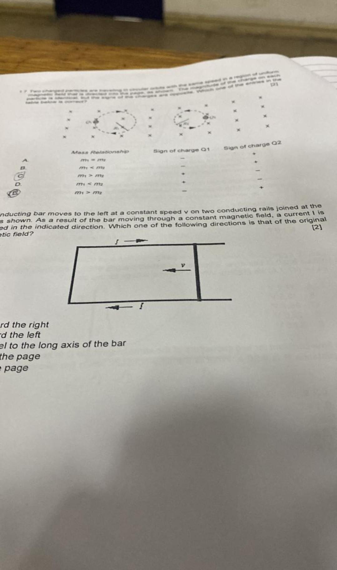 nducting bar moves to the left at a constant speed v | Chegg.com