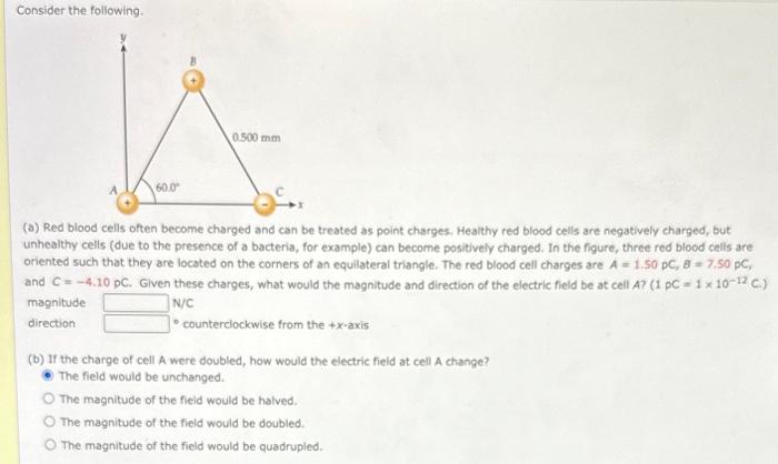 Solved Consider the following. (a) Red blood cells often | Chegg.com