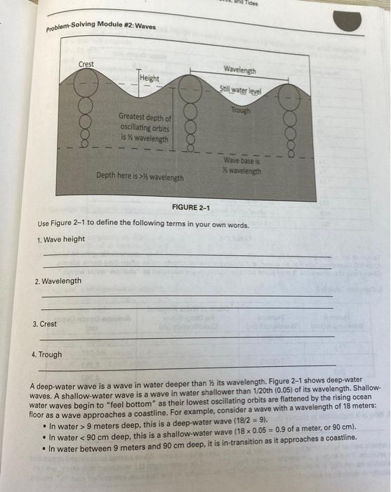 Solved problem-Solving Module \#2: Waves FIGURE 2-1 Use | Chegg.com