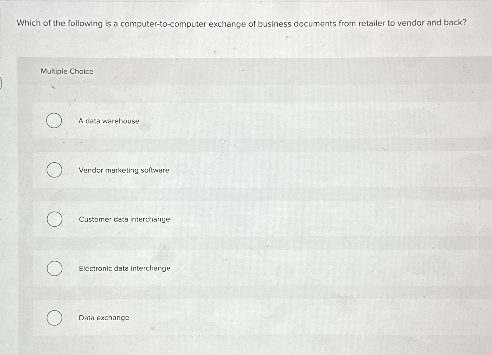 Solved Which of the following is a computer-to-computer | Chegg.com