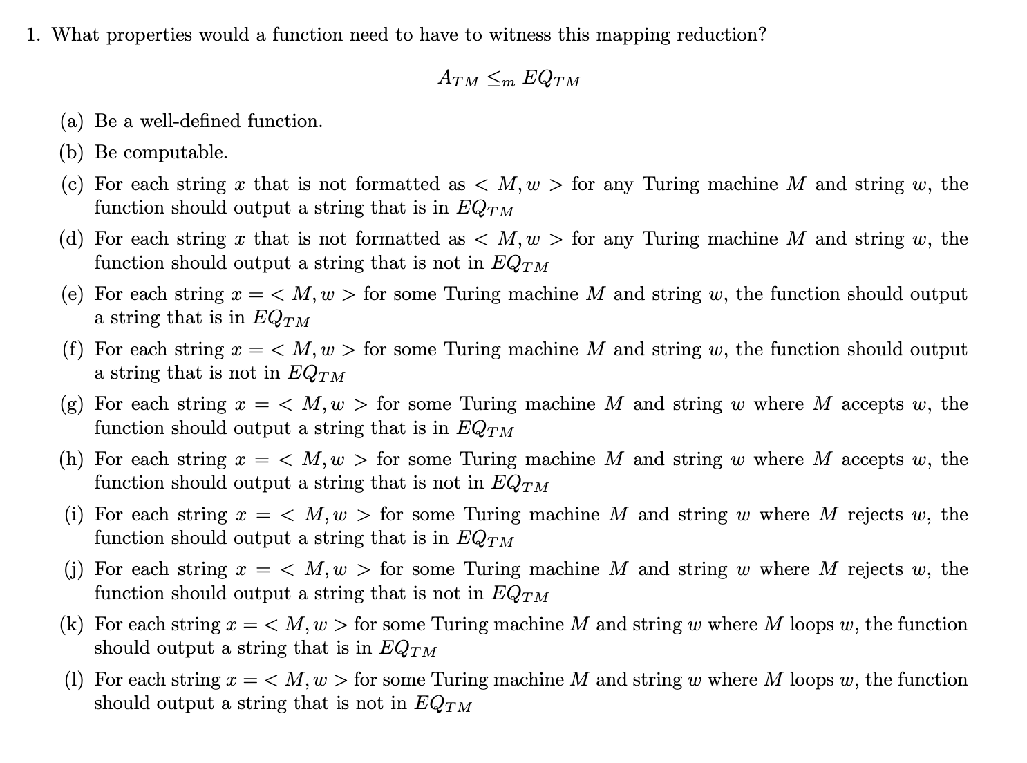 Solved What properties would a function need to have to | Chegg.com