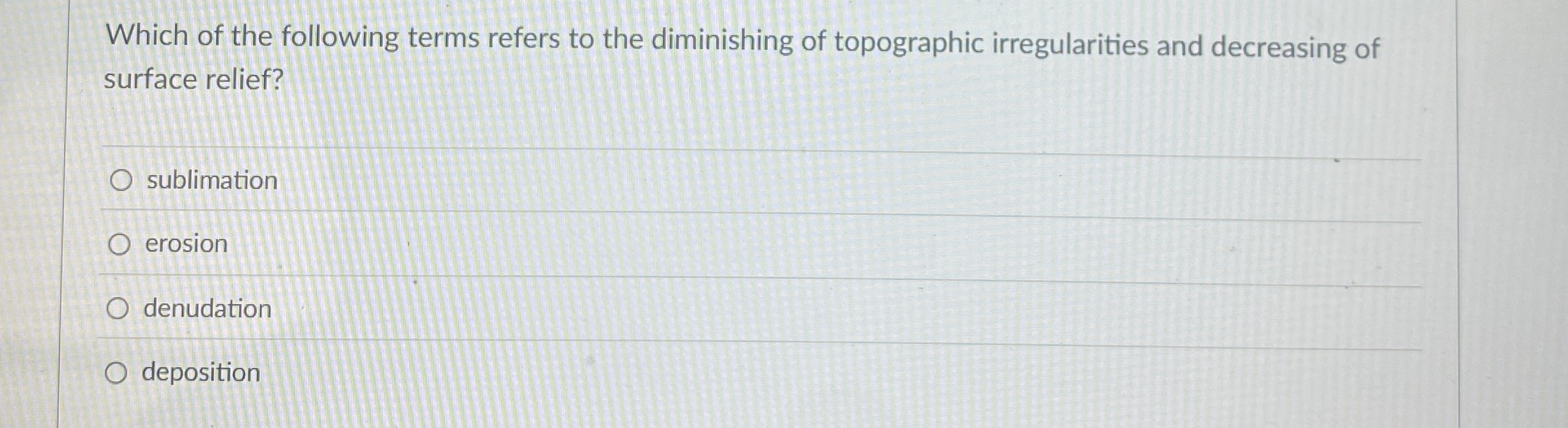 Solved Which of the following terms refers to the | Chegg.com