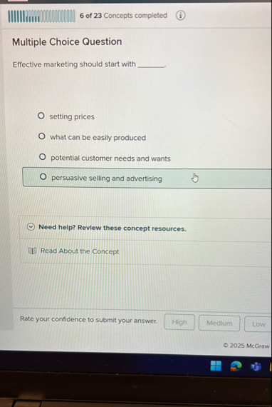 Solved ||||||||in1000000000006 ﻿of 23 ﻿Concepts | Chegg.com