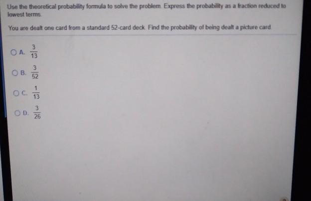 Solved Use the theoretical probability formula to solve the | Chegg.com