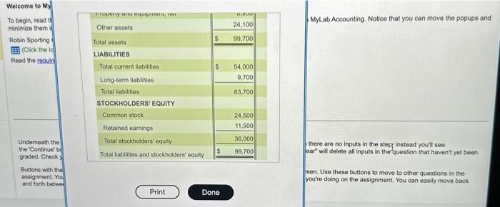 Solved Welcome to MyLab Accountingl To begin, read the | Chegg.com