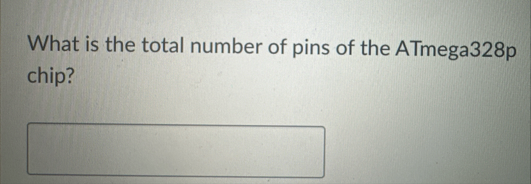Solved What is the total number of pins of the ATmega328p | Chegg.com