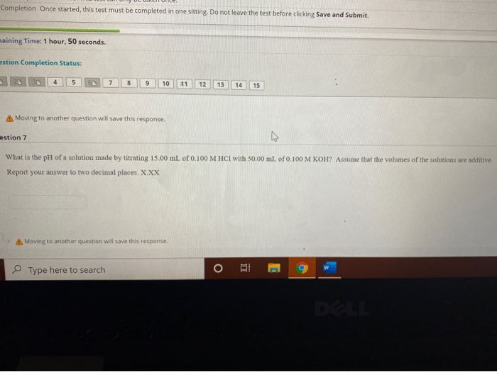 Solved Completion Once started, this test must be completed | Chegg.com