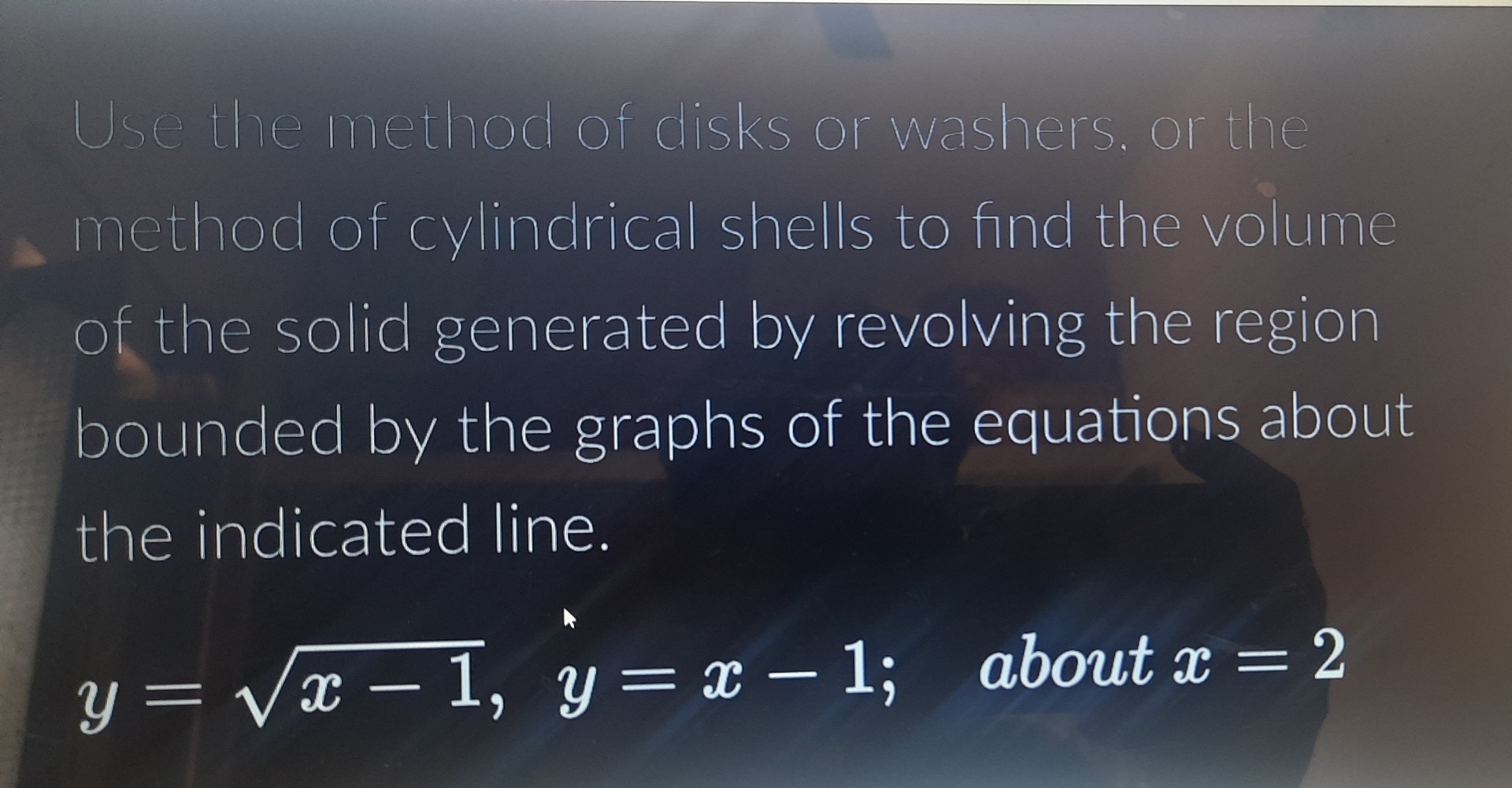 Solved smethod of cylindrical shells to find the volume of | Chegg.com