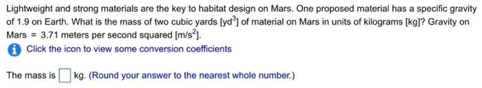 Lightweight and strong materials are the key to | Chegg.com