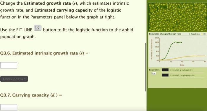 Change the Estimated growth rate (r), which estimates | Chegg.com