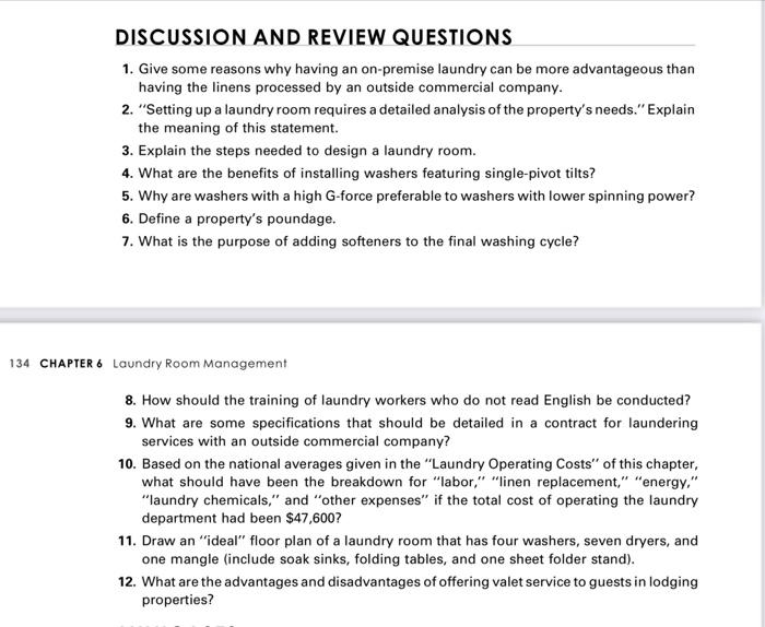 Solved DISCUSSION AND REVIEW QUESTIONS 1. Give some reasons | Chegg.com