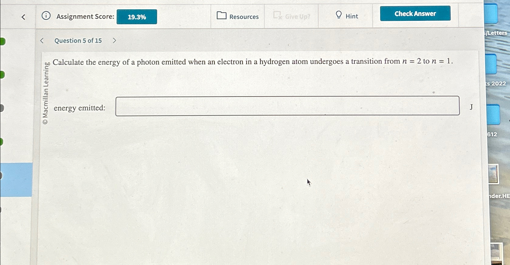 Solved Assignment Score:Give Up?Question 5 ﻿of 15Calculate | Chegg.com
