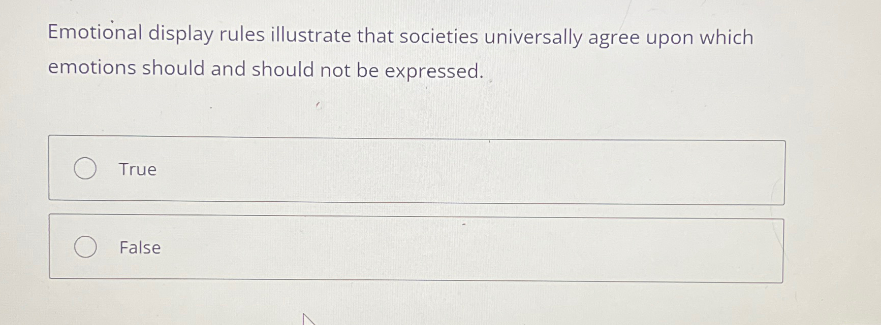 Solved Emotional display rules illustrate that societies | Chegg.com