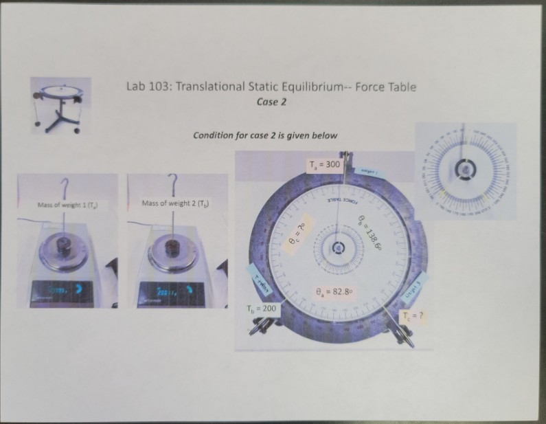 Solved Lab 103: Translational Static Equilibrium - Force | Chegg.com