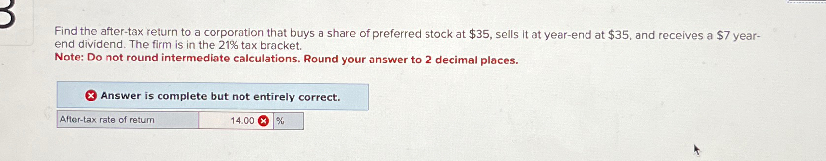 Solved Find the after-tax return to a corporation that buys | Chegg.com