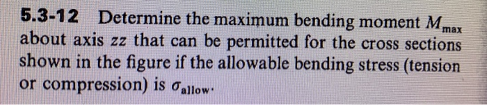 Solved 5.3-12 Determine the maximum bending moment Mmax | Chegg.com