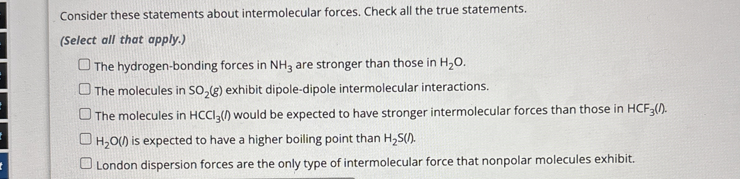 High Quality SOLUTION Consider these statements about intermolecular | Chegg.com