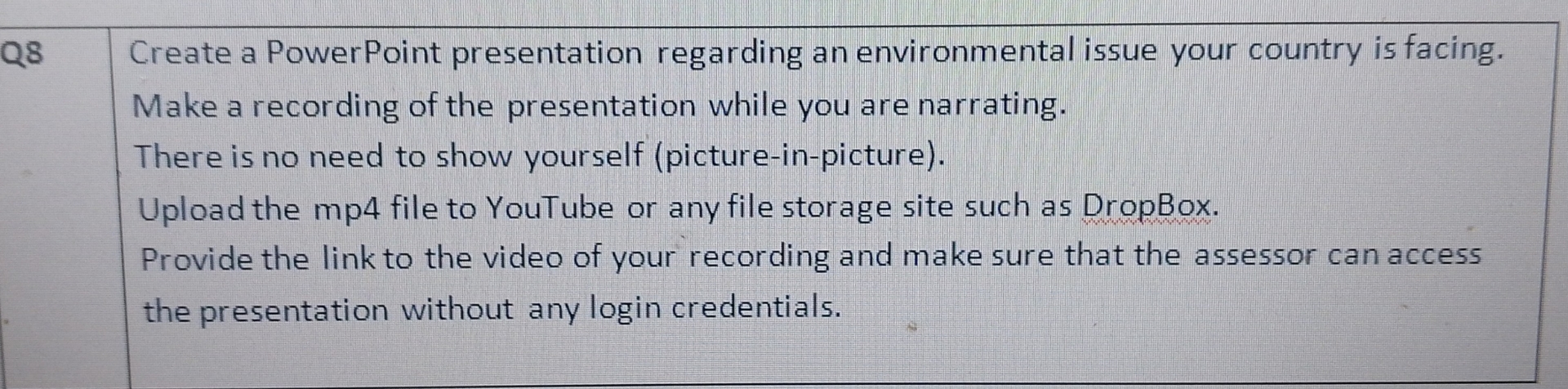 Solved Q8 ﻿Create a PowerPoint presentation regarding an | Chegg.com