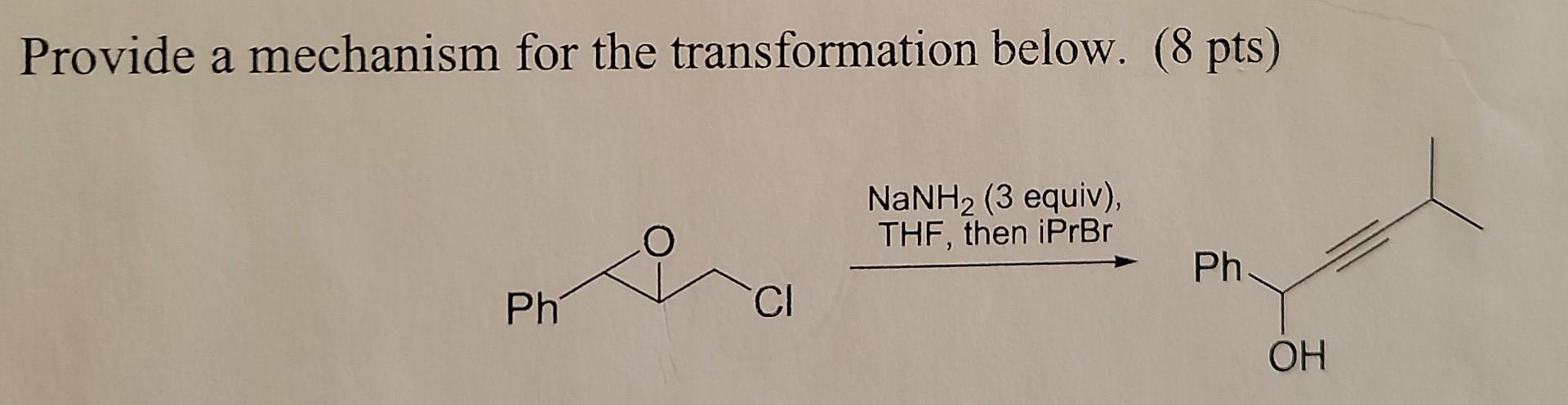 Solved Provide a mechanism for the transformation below. (8 | Chegg.com
