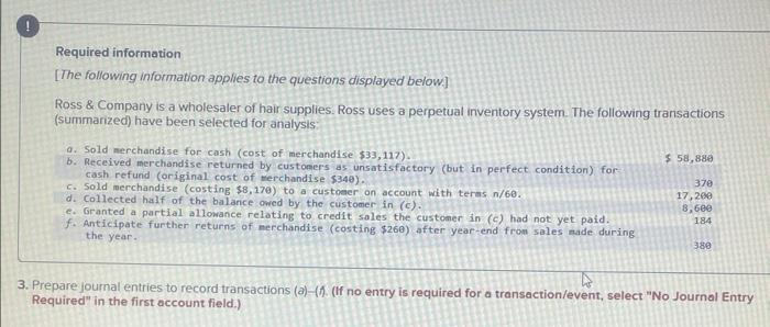 Solved Anticipate further returns of merchandise after | Chegg.com