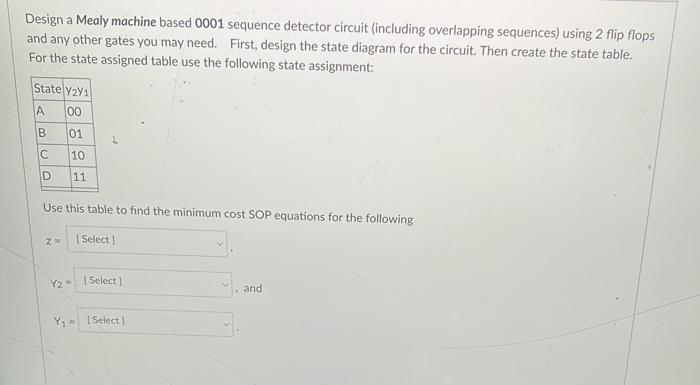 Solved Design a Mealy machine based 0001 sequence detector | Chegg.com