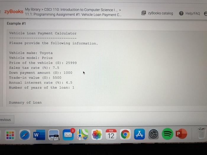 Solved Zybooks My Library Csci 110 Introduction To 