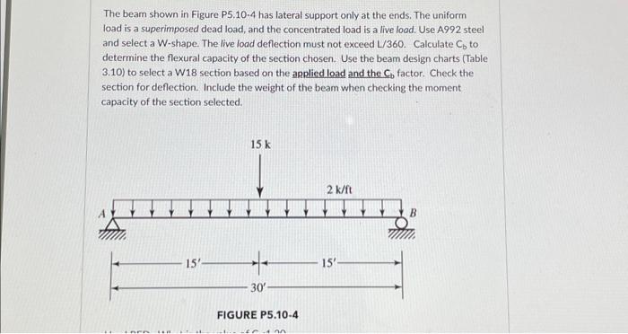 Solved b. What is the factored load Mu ? (including beam wt) | Chegg.com