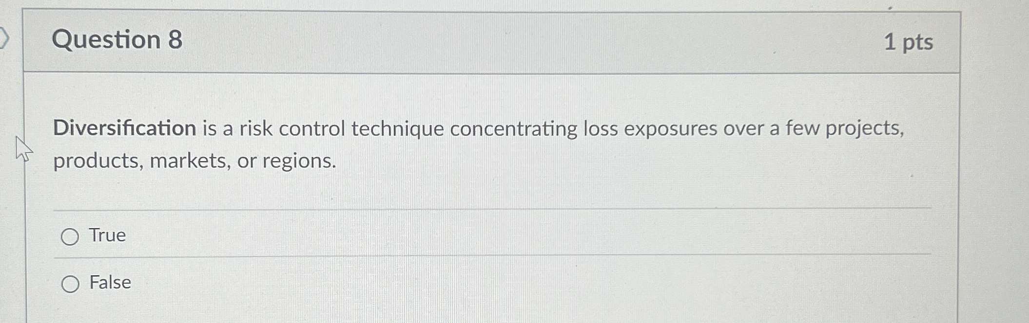 Solved Diversification is a risk control technique | Chegg.com