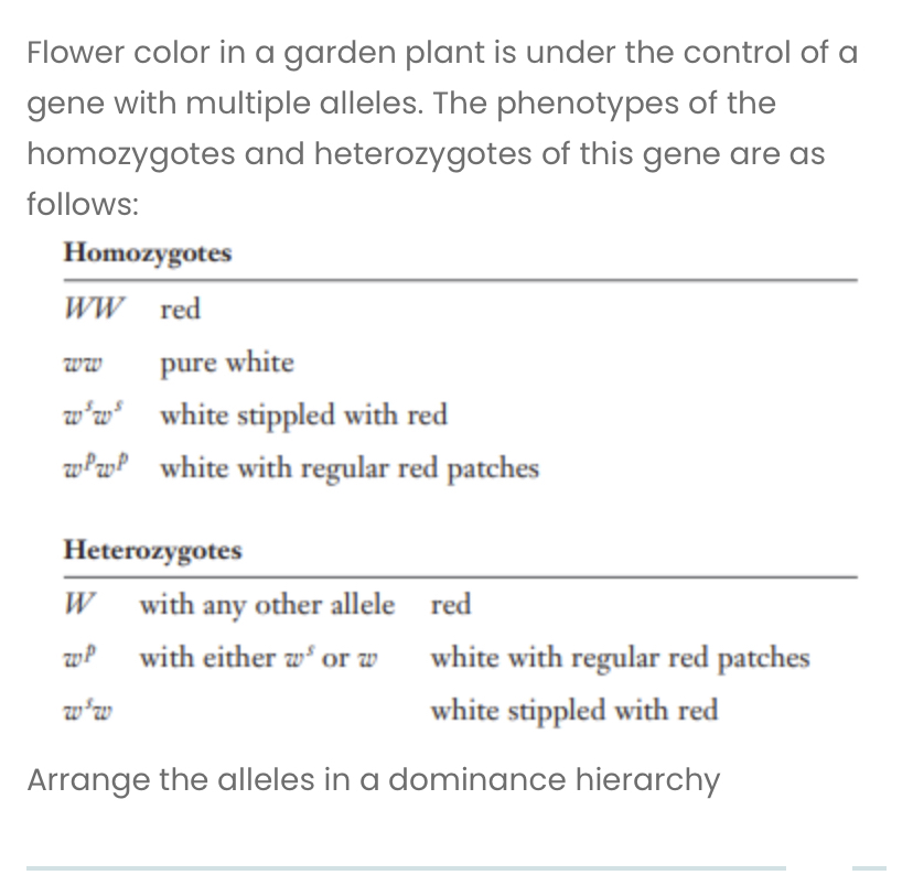 Solved Flower color in a garden plant is under the control | Chegg.com