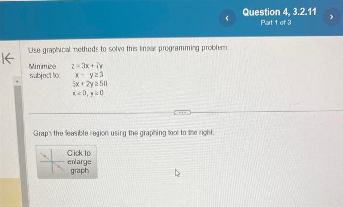 Solved Use graphical methods to solve this linear | Chegg.com