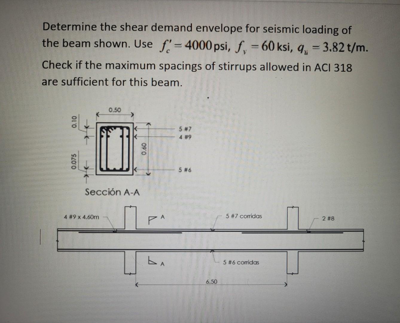 [Solved]: Determine the shear demand envelope for