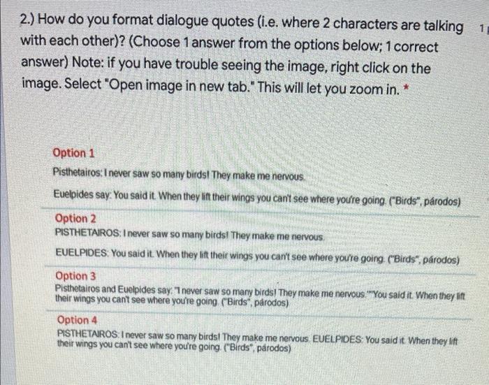 2.) How do you format dialogue quotes (i.e. where 2 | Chegg.com