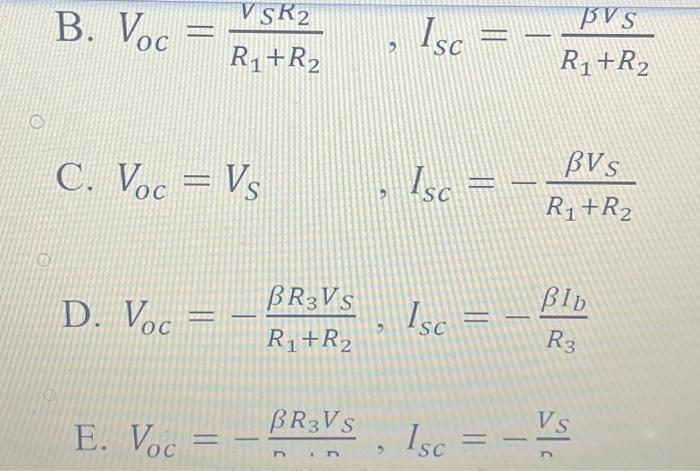 Solved Find the equation that gives the open-circuit voltage | Chegg.com