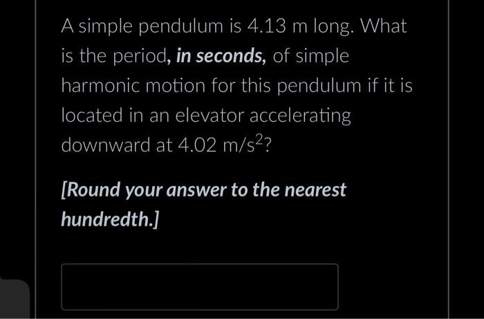 Solved A simple pendulum of length L=92 cm has a mass | Chegg.com