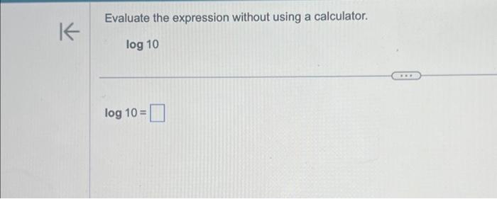 Evaluate the expression without using a calculator. | Chegg.com