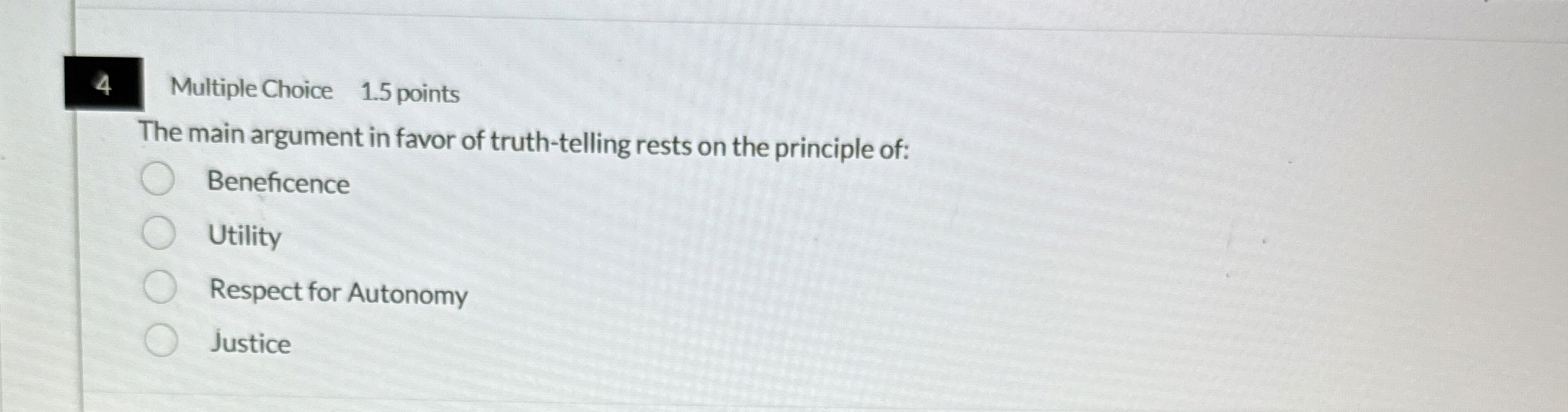 Solved 4 ﻿Multiple Choice 1.5 ﻿pointsThe main argument in | Chegg.com