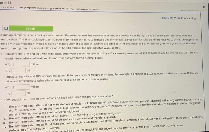 Solved pter 11 MUURSTILIULUI X Check My Work (x remaining) | Chegg.com