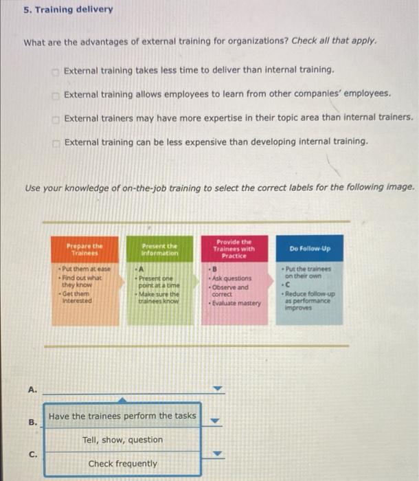 solved-5-training-delivery-what-are-the-advantages-of-chegg