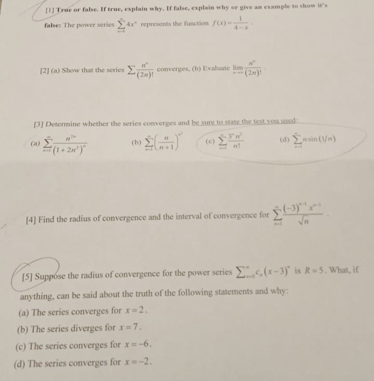 Solved [1] ﻿True or false. If true, explain why. If false, | Chegg.com
